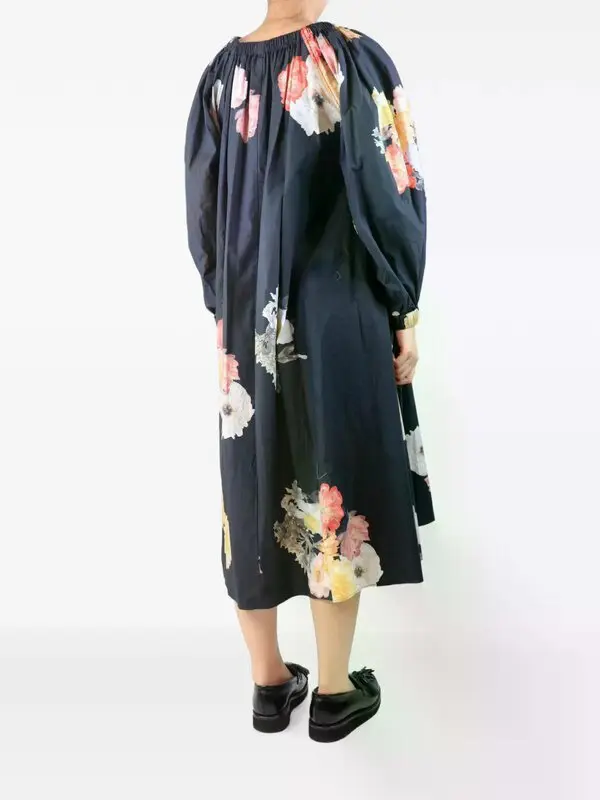 REJINA PYO Floral-print Tie-neck Dress