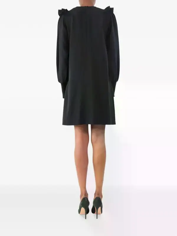 GANNI Long Sleeve Ruffled Mini Dress