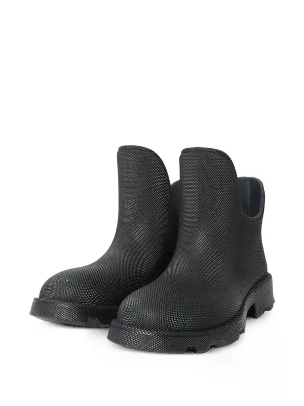 Burberry Textured Ankle Boots - Black