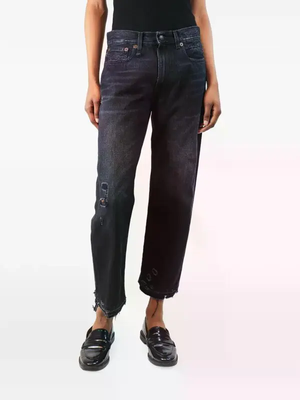 R13 Distressed Cropped Jeans