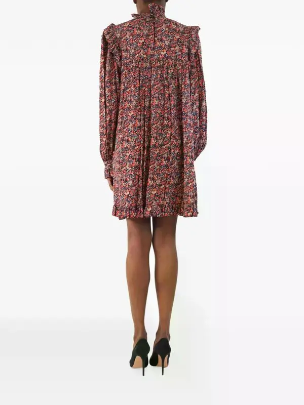 Laurence Bras Floral Print Ruffled Mini Dress