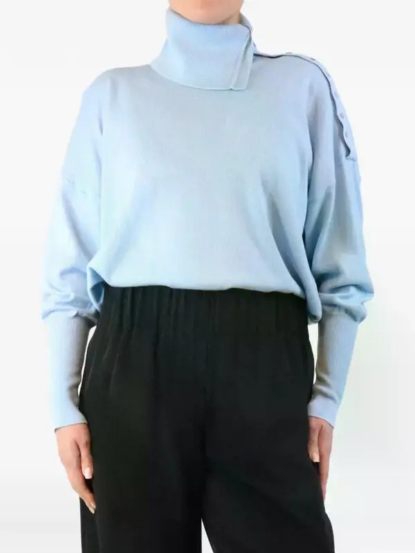 BAMFORD High-neck Fine Knit Sweater - Blue