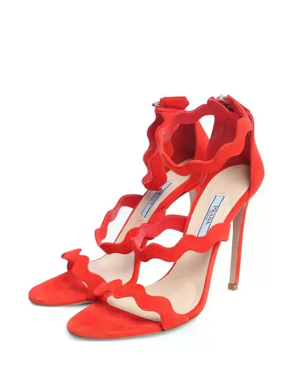 Prada Wavy-strap Stiletto Sandals