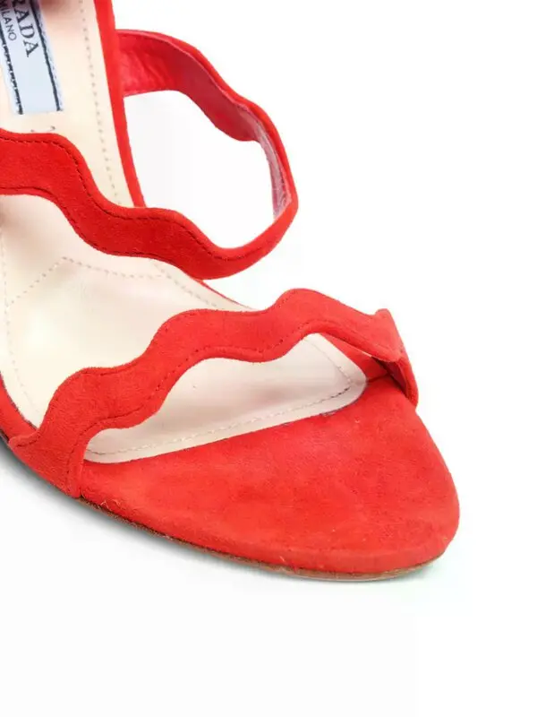 Prada Wavy-strap Stiletto Sandals