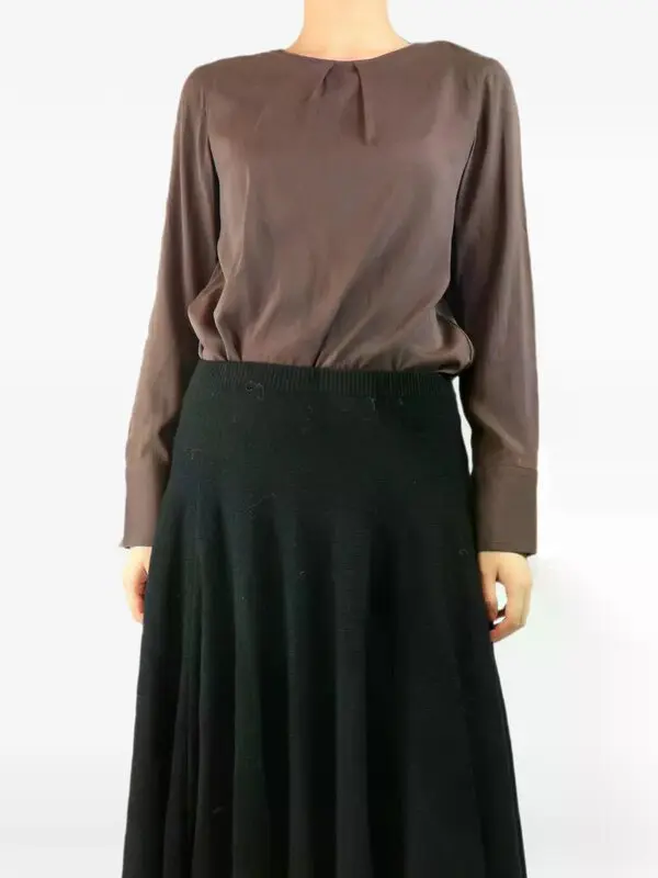 Brunello Cucinelli Pleated Neck Blouse