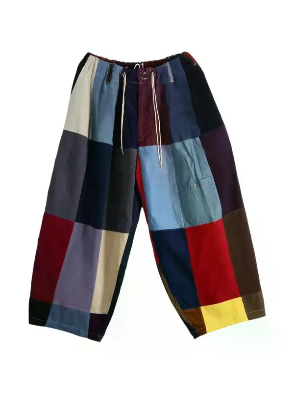 SILLAGE Patchwork Corduroy Trousers - Blue