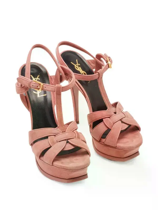 Saint Laurent Tribute Suede Sandals