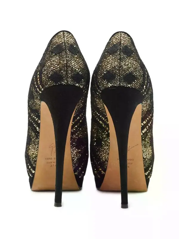 GIUSEPPE ZANOTTI Glitter Lace Pumps
