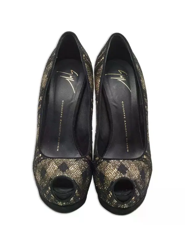 GIUSEPPE ZANOTTI Glitter Lace Pumps