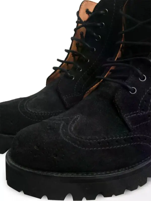 JIMMY CHOO Leather Brogue Lace-up Ankle Boots