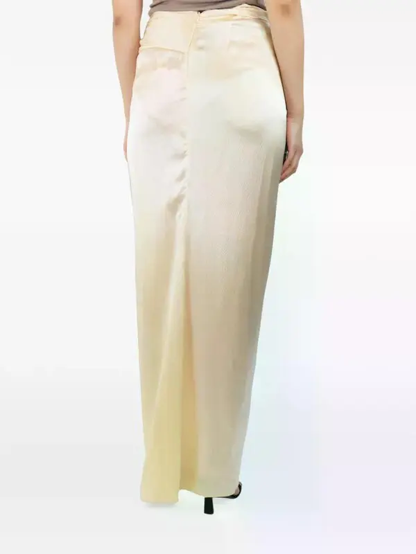 Johanna Ortiz Cream Knot-front Maxi Skirt