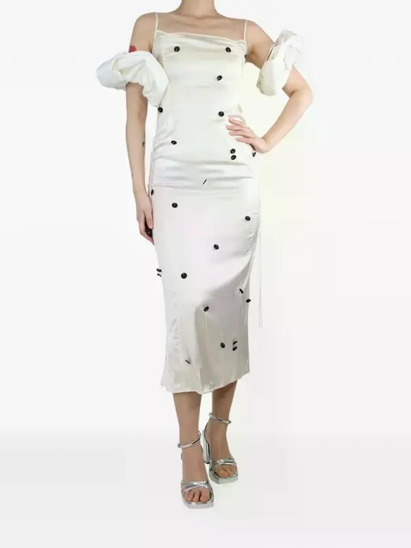Jacquemus Off-the-shoulder Puff Sleeve Midi Dress