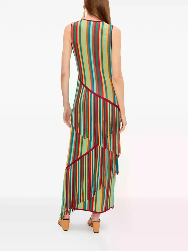 SIMONMILLER Spiral-knit Fringed Maxi Dress