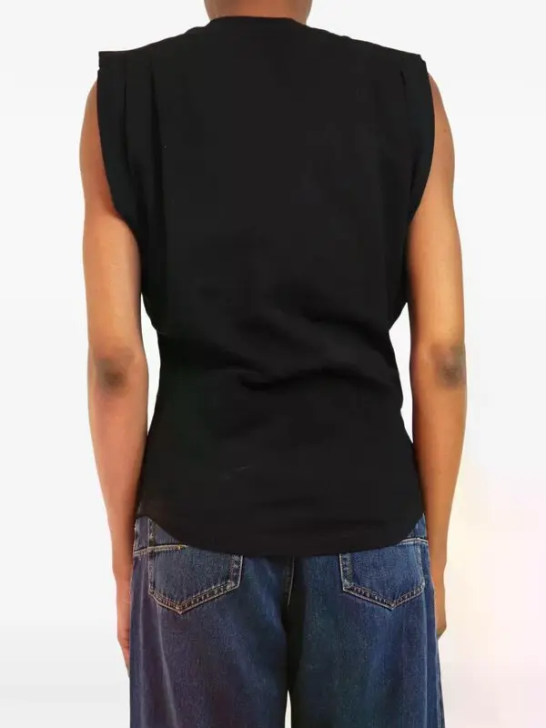 ISABEL MARANT VINTAGE Sleeveless Gathered Detail T-shirt