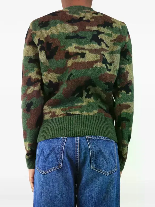 Miu Miu Camouflage Print Wool Jumper