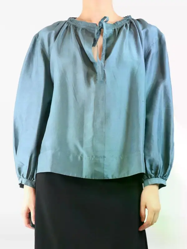 Soeur Tie-neck Gathered Blouse