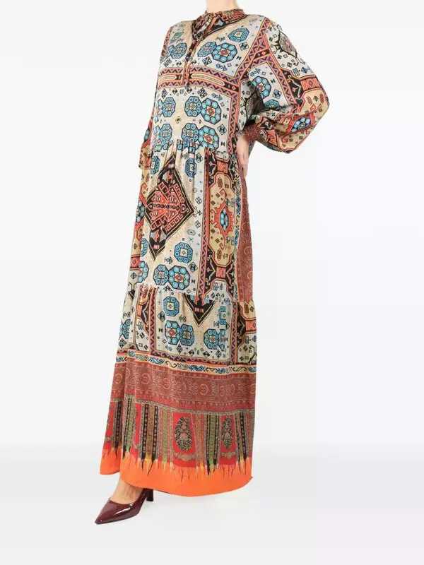 PIERRE-LOUIS MASCIA Printed Silk Maxi Dress
