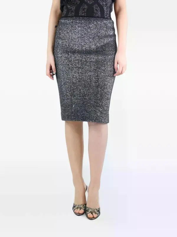 JIL SANDER Lurex Knit Mini Skirt