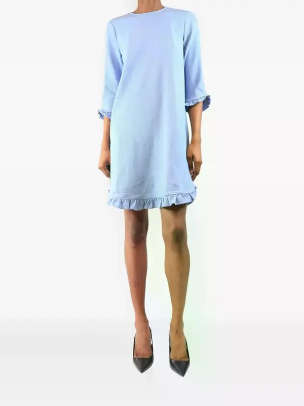 GANNI Ruffled Crepe Mini Dress