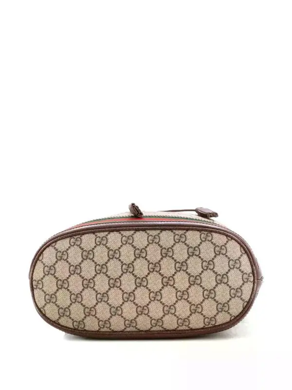 Gucci Ophidia Gg Coated Canvas Medium Bucket Bag - Brown