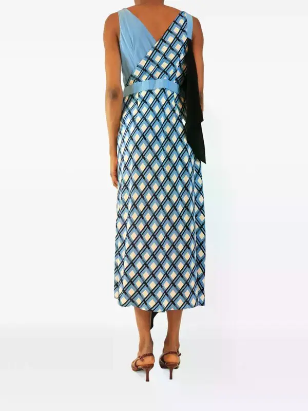 Diane Von Furstenberg Draped Midi Wrap Dress