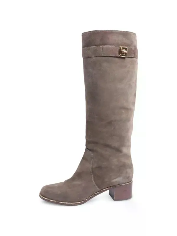 SERGIO ROSSI Turn-lock Knee-high Boots - Brown