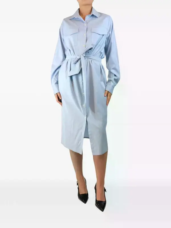 Eleventy Belted Shirt Midi Dress