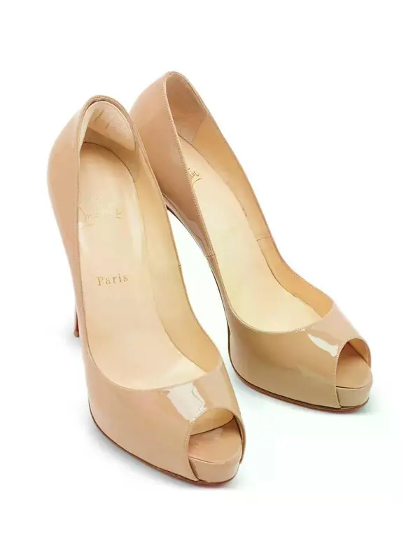CHRISTIAN LOUBOUTIN Very Privé Peep Toe Platform Pumps