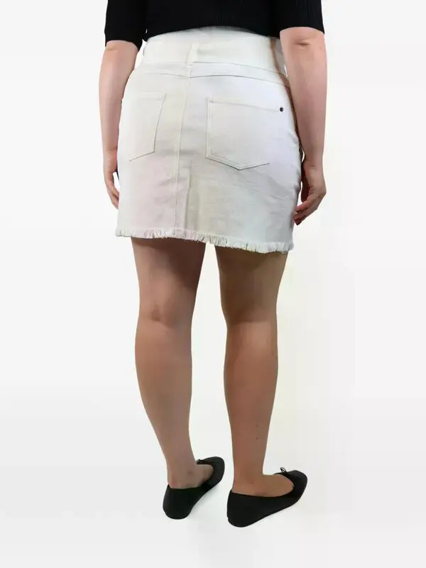 Nanushka Belted Frayed-hem Mini Skirt