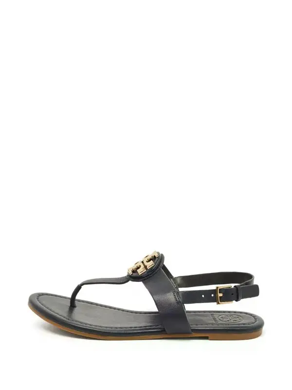 Tory Burch Logo Plaque Thong Sandals - Blue