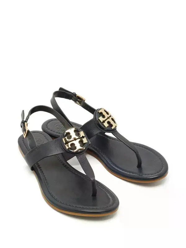 Tory Burch Logo Plaque Thong Sandals