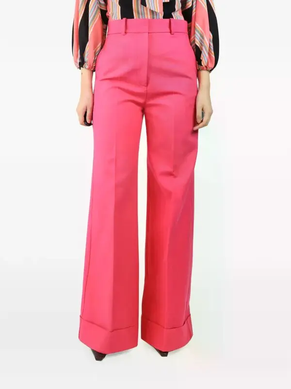 Khaite Wide-leg Turn-up Trousers