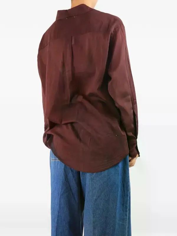 FORTE_FORTE Sheer Chest-pocket Shirt