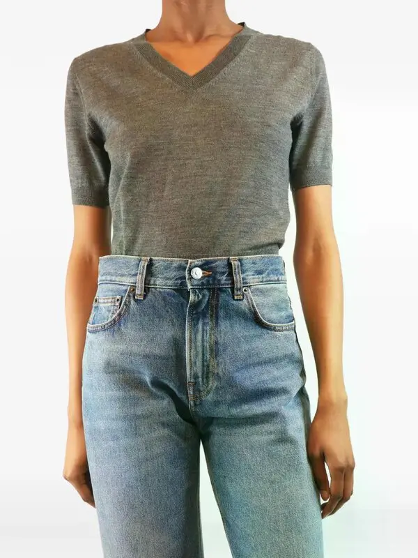 Brunello Cucinelli Monili V-neck Top