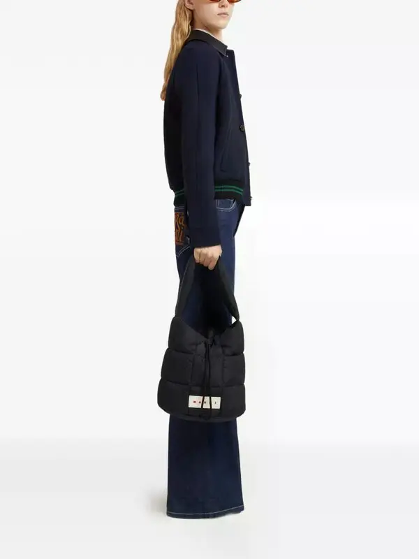 Marni Quilted Shoulder Bag - Black