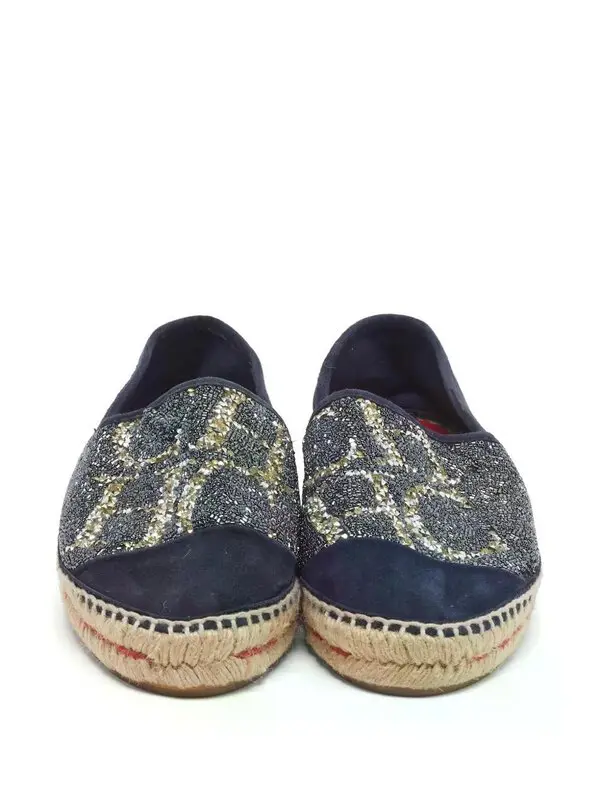 Carolina Herrera Initials Insignia Flat Espadrilles