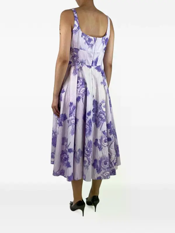 EMILIA WICKSTEAD Floral Print Midi Dress