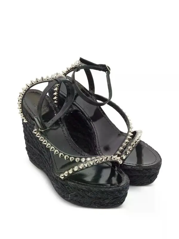 CHRISTIAN LOUBOUTIN Mafaldina Zeppa Spiked Wedge Sandals
