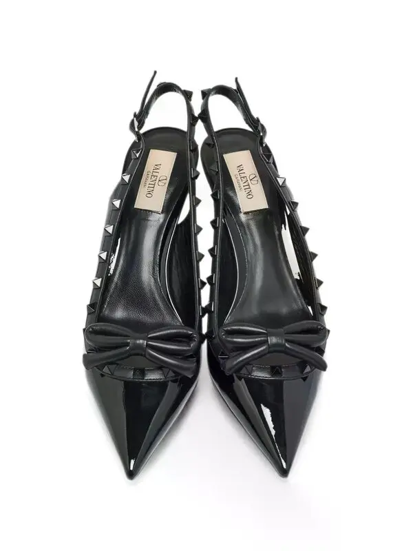 Valentino Garavani Rockstud Patent Leather Bow Pumps