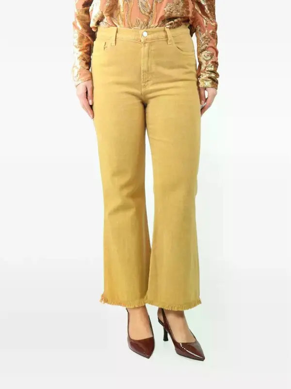 J Brand Fringed-hem Straight-leg Denim Jeans