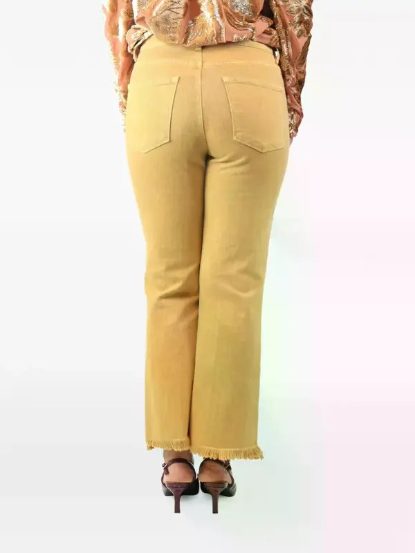 J Brand Fringed-hem Straight-leg Denim Jeans