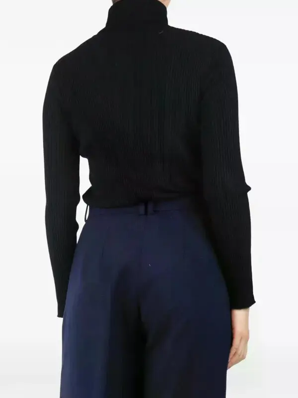 Paule Ka Ribbed Roll-neck Long-sleeve Top