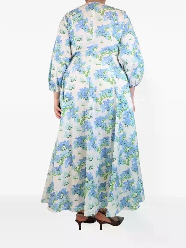 Bernadette Floral Print Puff Sleeve Maxi Dress