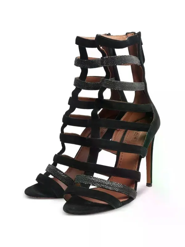 Alaïa Gladiator Suede Heeled Sandals