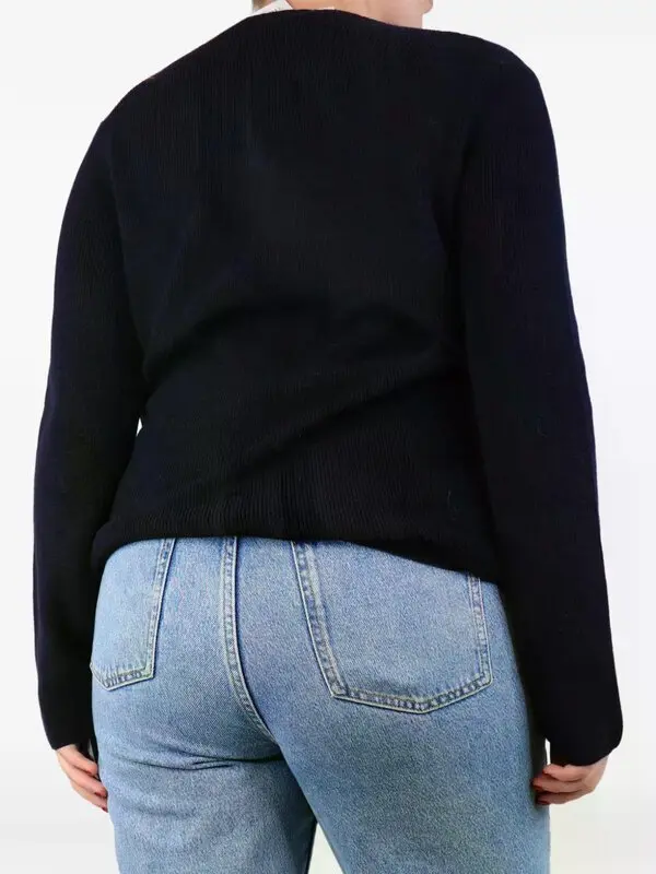 Comme Des Garçons Ribbed Flap Sweater