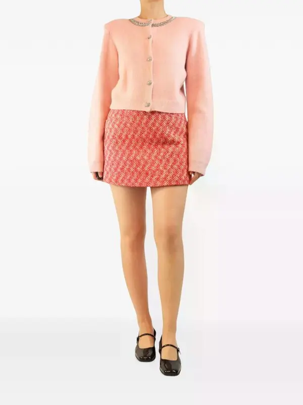 Miu Miu Wool Herringbone Mini Skirt