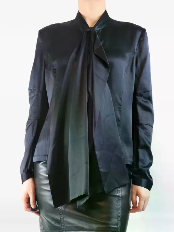 JOHN ROCHA Silk Pussy-bow Blouse