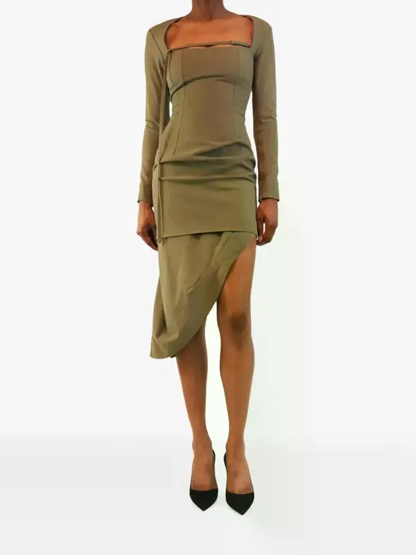 Jacquemus La Montagne Asymmetric Dress - Green