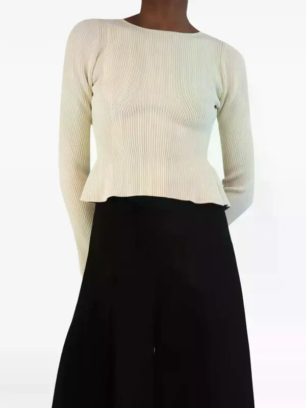 Khaite Ribbed Tie-back Crop Top