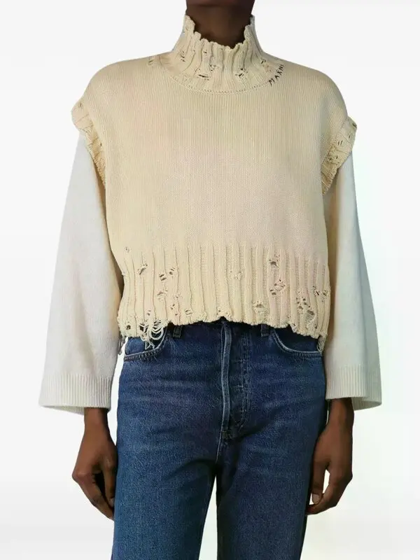 Marni Distressed Knitted Vest